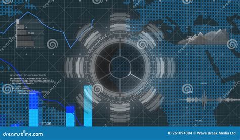 Animation Of Arc Reactor And Multiple Graphs Database And Squares Forming Map Stock Footage