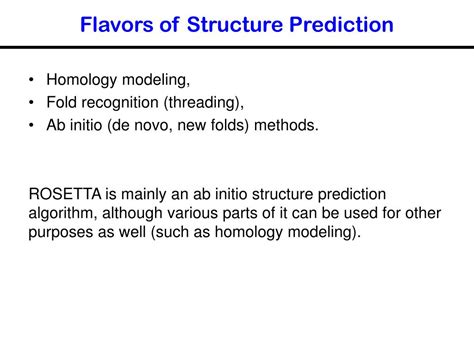 Ppt Protein Structure Prediction Using Rosetta Powerpoint Presentation Id6053700