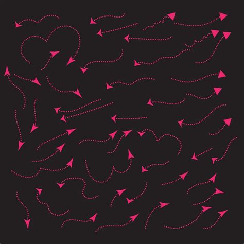 Set Of Vector Curved Arrows Hand Drawn Sketch Doodle Style Collection Of Pointers