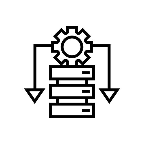 premium vector database management vector icon