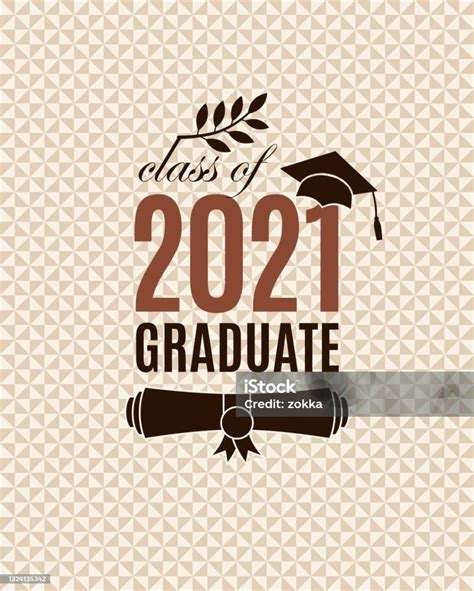 2021년 모자 종이 롤 베이지 색 의 월계수 로트렐의 수업 초대 포스터 인사말 카드 엽서 연속무늬에 대한 스톡 벡터 아트 및 기타 이미지 Istock