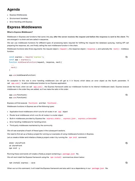 04 Middlewares And Error Handling In Express Js Pdf Html Command Line Interface