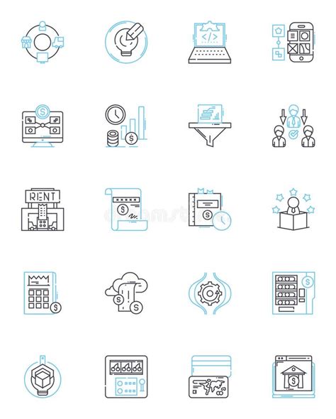Advertising Campaign Linear Icons Set Branding Strategy Creativity Targeting Messaging