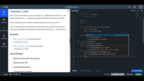 Islistpalindrome Codesignal Youtube