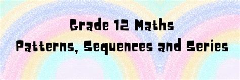 Worksheet 1 Patterns Sequences And Series Maths At Sharp