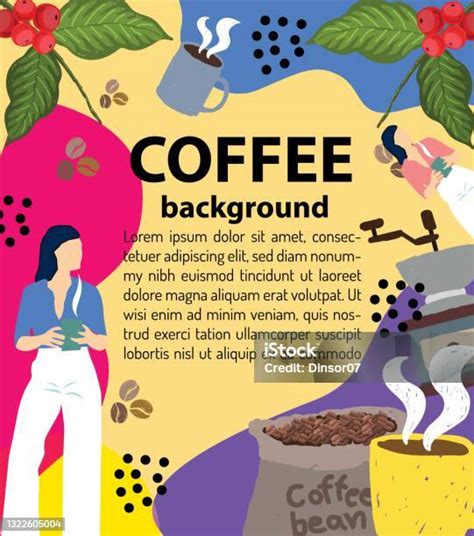 배경 배너 커피 포스터 및 전단지 배너 벡터 일러스트 디자인 01 갈색에 대한 스톡 벡터 아트 및 기타 이미지 갈색 광고 날씨 Istock