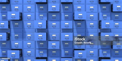 보관 파일 캐비닛 파란색 배경입니다 서랍을 엽니다 3d 일러스트레이션 자료실에 대한 스톡 사진 및 기타 이미지 자료실 파일 서류함 Istock