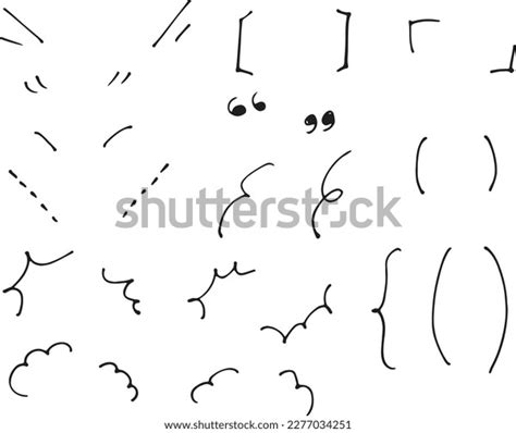 Set Hand Drawn Brackets That Can Be Stock Vector Royalty Free Shutterstock