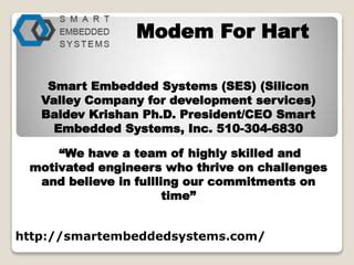 Arm System Design And Services Smartembeddedsystems Com Hart Hardware System Hart Modem