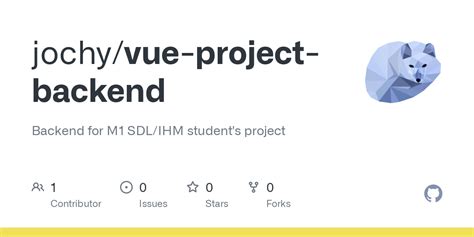 GitHub Jochy Vue Project Backend Backend For M1 SDL IHM Babe S Project