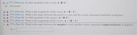 Solved 40° 17 Problem 3 Consider The Three Vectors