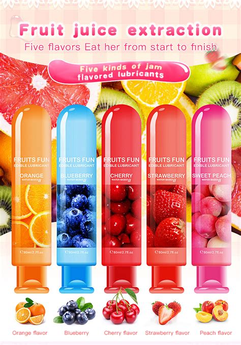 ของแท้ 80ml เจลหล่อลื่นsex Lubricant Gel ผลไม้ที่กินได้รสน้ำหล่อลื่นเซ็กซี่ Anal ช่องคลอด เจล