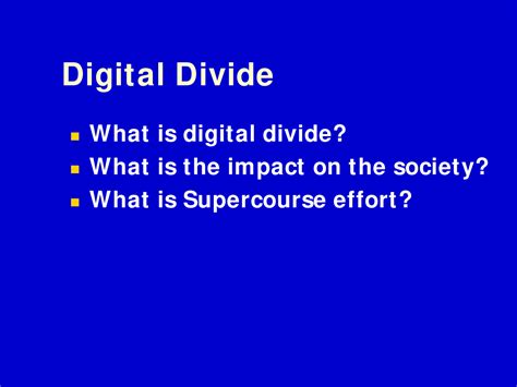 Digital Divide Basics Health Lecture Slides Docsity