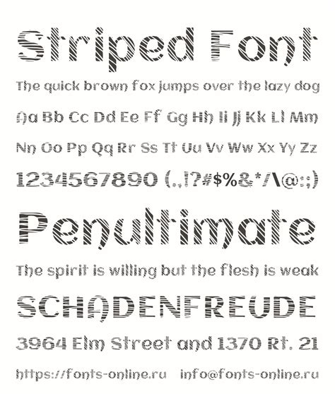 Striped Font Font
