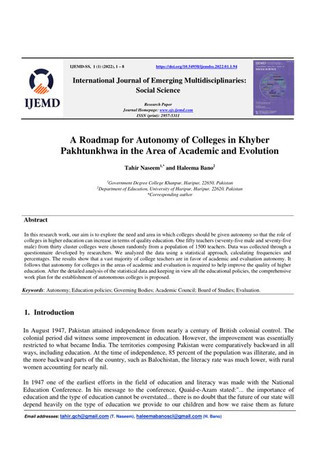 Pdf International Journal Of Emerging Multidisciplinaries Social Science A Roadmap For