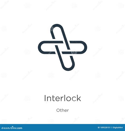 Interlock Icon In Trendy Design Style Interlock Icon Isolated On White