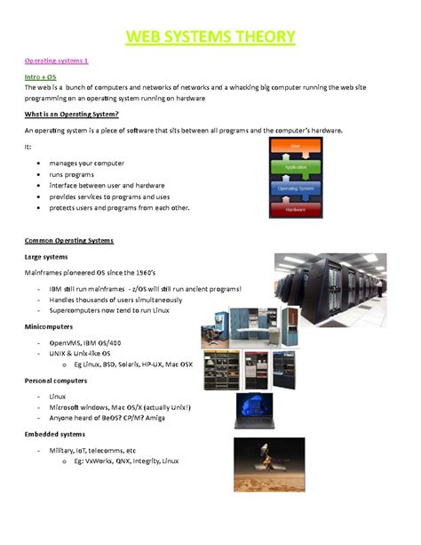 Web Systems Theory Week 1 4 Web Systems Theory Operating Systems 1