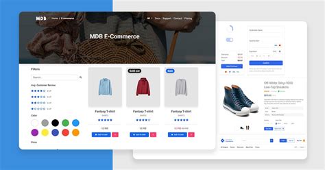 Md Bootstrap Ecommerce Ui Kit Material Design 20 Material Design