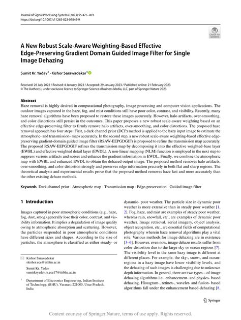 A New Robust Scale Aware Weighting Based Effective Edge Preserving
