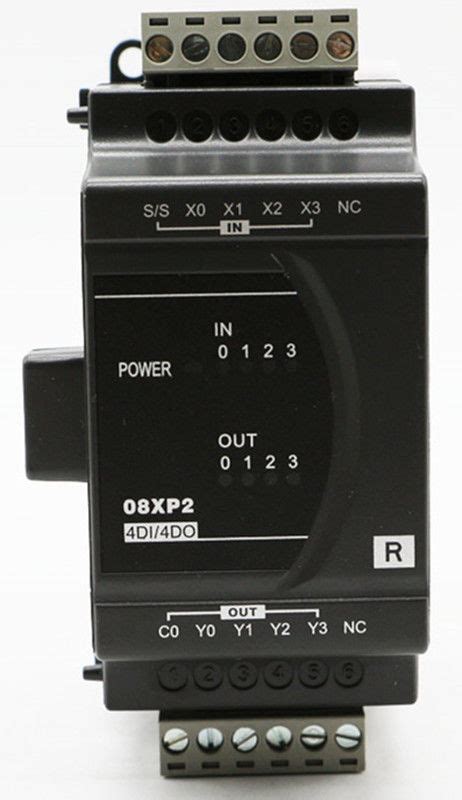 Dvp08xp211r Delta Es2ex2 Series Digital Module Di 4 Do 4 Relay 24vdc