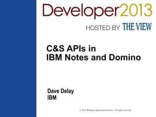 C S APIs In IBM Notes And Domino PDF Web Development Internet