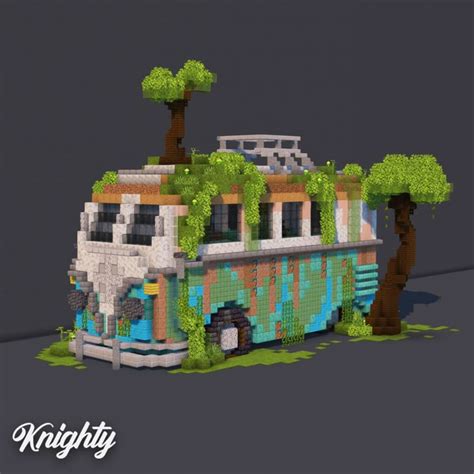 Buy “vw Bus Base” On Patreon Knighty In 2024 Minecraft Create Cool