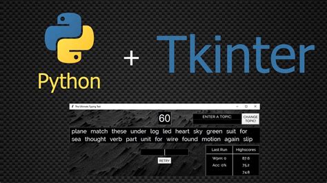 Typing Test Using Python And Tkinter Fully Featured Youtube
