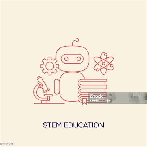 라인 아이콘을 사용한 Stem 교육 관련 디자인 간단한 윤곽선 기호 아이콘 0명에 대한 스톡 벡터 아트 및 기타 이미지 0명