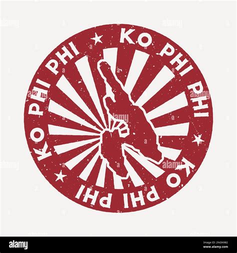 Ko Phi Phi Stamp Stock Vector Images Alamy