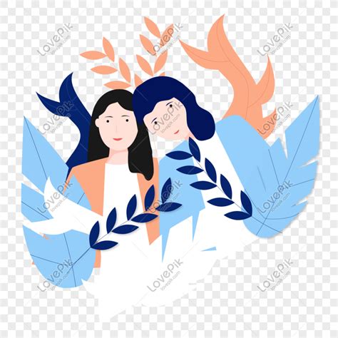 어머니의 날 패션 어머니와 딸 벡터 Png 일러스트 무료 다운로드 Lovepik
