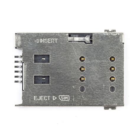 Push Type SIM Socket Mini 6 Pin Metal