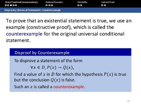 direct proof and counterexample rational numbers divisibility indirect
