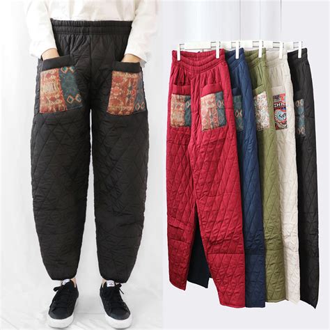 [빠른출고] 남여공용 촌캉스 김장바지 누빔 패딩바지 기모안감 에이블리