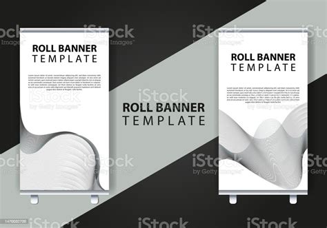 브로셔 전단지 배너 디자인 수직 템플릿 벡터 추상 기하학적 배경 현대 X배너 및 플래그 배너 직사각형 크기를 롤업합니다 롤업 배너에 대한 스톡 벡터 아트 및 기타 이미지