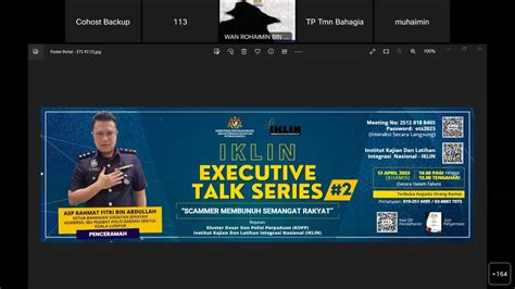 Iklin Executive Talk Series 2 Scammer Membunuh Semangat Rakyat Bersama Penceramah Jemputan Asp