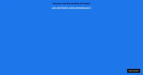 rick and morty api solution codesandbox