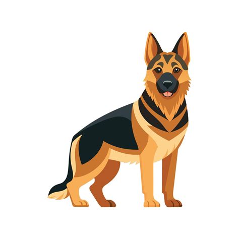 Majestic German Shepherd On Guard 57958080 Vector Art At Vecteezy