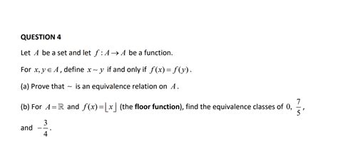 Solved Let A Be A Set And Let F AA Be A Function For Chegg Com
