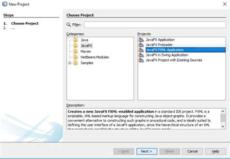 Creación proyecto JavaFX DI Elaboración de interfaces mediante documentos XML