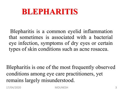 Blepharitis Pptx Eye And Vision Conditions Diseases And Conditions