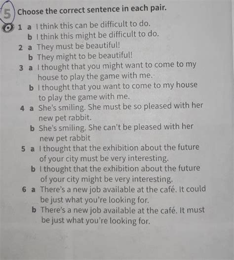 75 Choose The Correct Sentence In Each Pair StudyX