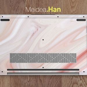 Lenovo Laptop Skins Ideapad Personalized Gift Pink Simple Lines Marble Vinyl For Lenovo Slim