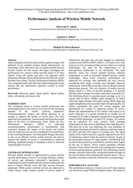 Lte Kpis And Formulae Pdf