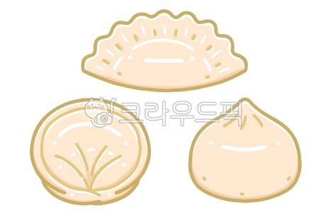 만두 딤섬 완탕 일러스트 한국음식 사진이미지일러스트캘리그라피 Goodenbop작가