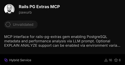 Rails PG Extras MCP MCP Servers LobeHub