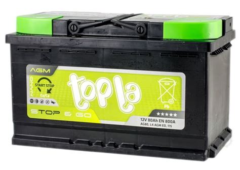 Topla AGM Euro 80Ah-12v 114 080 - 80 Ah - Аккумуляторы автомобильные в ...