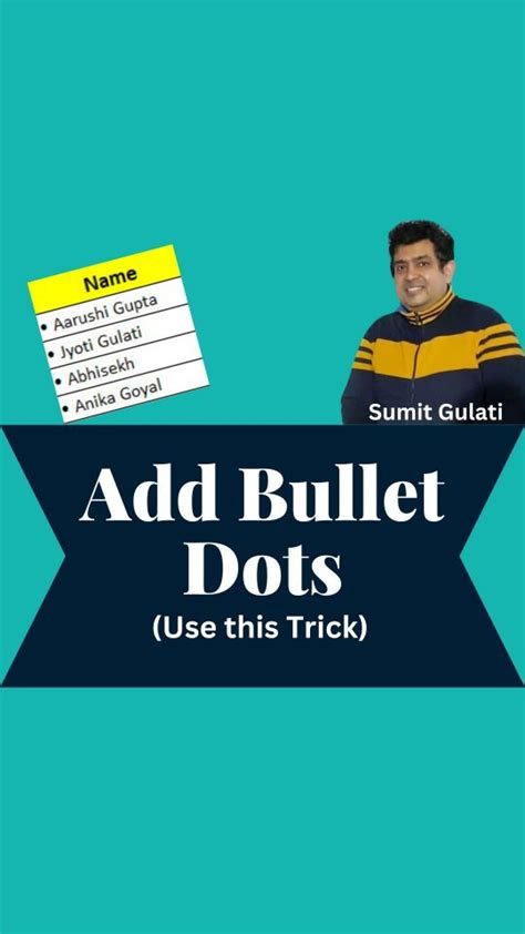adding bullet dots to your excel data is now super easy just follow