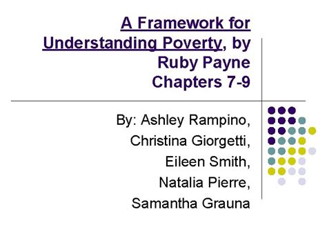 A Framework For Understanding Poverty By Ruby Payne