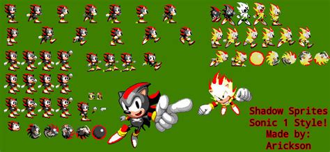 Shadow Sprites Sonic 1 Style By Aricksongamer On Deviantart