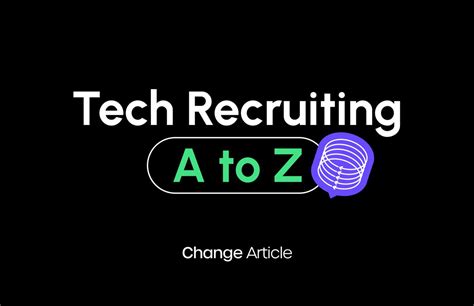 테크 리크루팅tech Recruiting A To Z